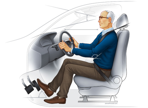 Car Ergonomics for Seniors | James Provost – Technical Illustrator
